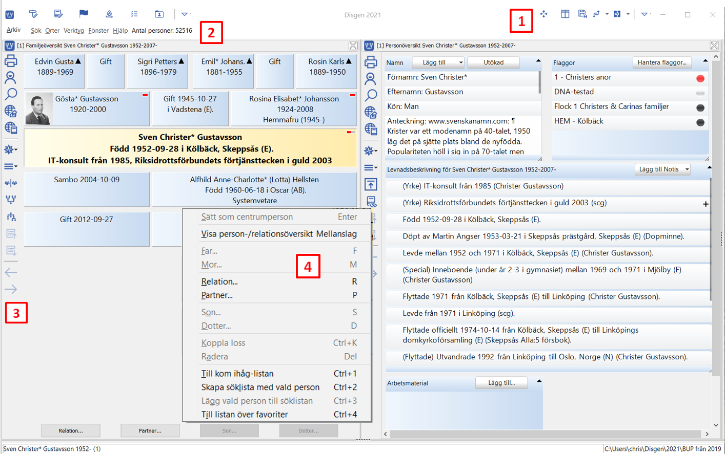 Menyer och navigering | DIS